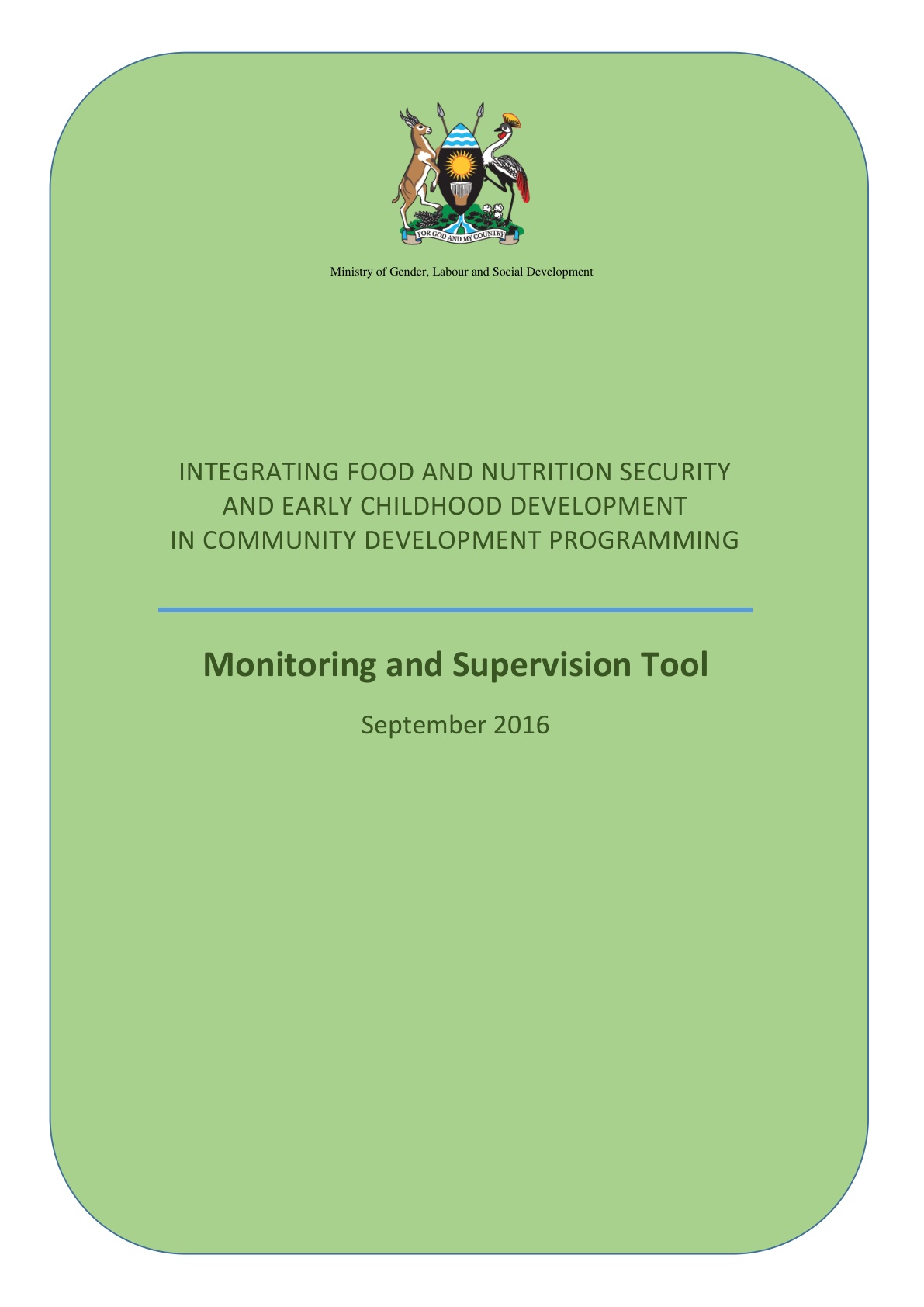 Uganda Food and Nutrition Security & Early Childhood Development ...