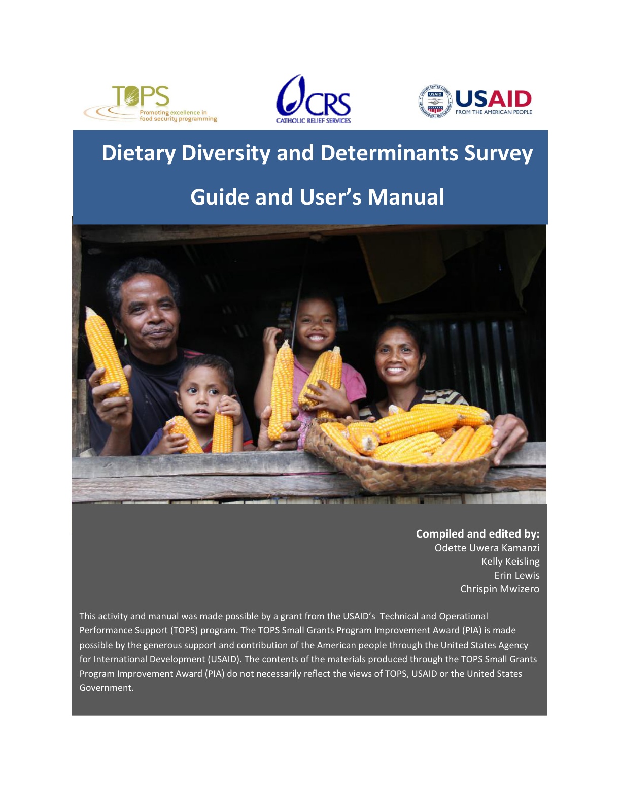 Dietary Diversity and Determinants Survey (DDDS) User Manual - DECfinder