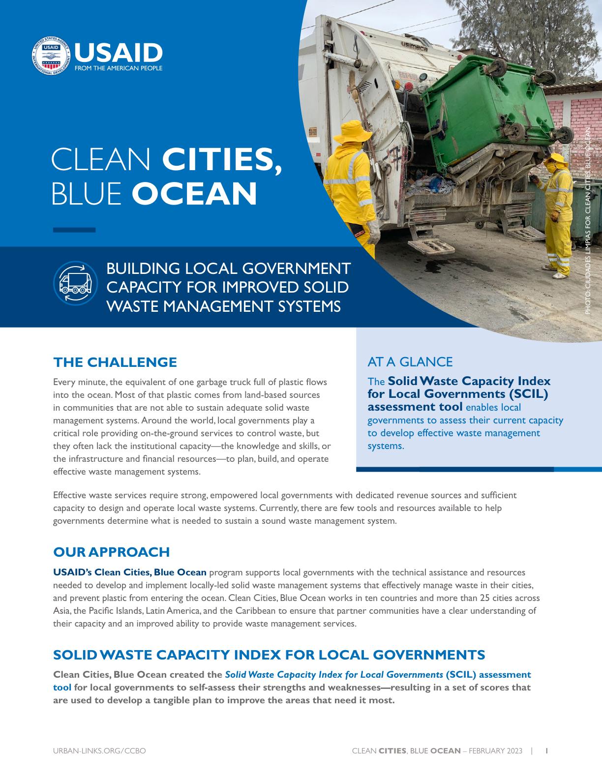 USAID CCBO: Building Local Government Capacity for Improved Solid Waste ...